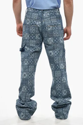 Off-white Bootcut Jeans MAILOCA Printed Denim 28cm Off-White