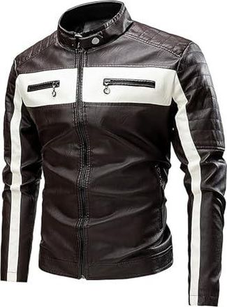 Generic Veste de moto aviateur pour homme - Imperm&eacute;able - Coupe-vent - Avec protections - Avec poches &agrave; fermeture &eacute;clair - Coupe ajust&eacute;e - Veste dext&eacute;rieur, c