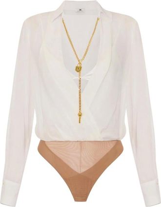 Elisabetta Franchi Damen, Oberteile, Beige, XLGr&ouml;&szlig;e