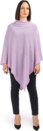 DALLE PIANE CASHMERE Poncho 100% cachemire - Femme, Couleur: Lilas, Taille unique