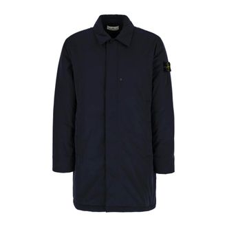 Stone Island Homme, Manteaux, Bleu, Taille: 2XL Piumino