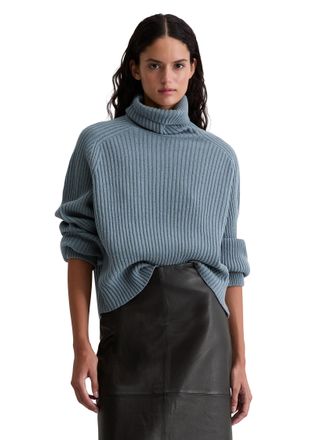 Marc O'Polo Strickpullover MARC OPOLO aus softem Schurwolle-Mix, Damen, Gr. XS, slate blau, Obermaterial: 80% Schurwolle, 20% Polyamid, unifarben, Pullover Strick