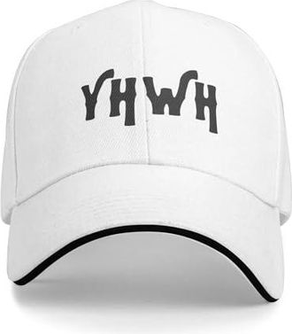 Generic Casquette de Baseball Homme, Lettre YHWH Noire Casquette d&eacute;contract&eacute;e Casquette de Camionneur d&eacute;t&eacute;, visi&egrave;re de Soleil Sports de Plein air, Casquettes 