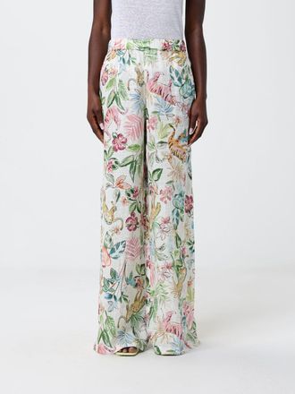 120% Lino Pantalon Femme couleur Multicolore