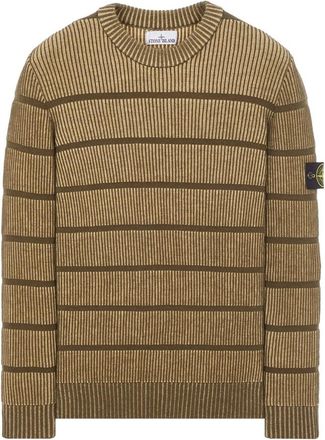 Stone Island Homme, Pulls, Beige, Taille: S Pull en maille &agrave; col rond