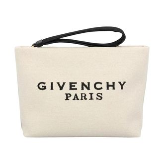 Givenchy Logo Canvas Pouch - - Bags - Damen - Beige - ONE SIZE
