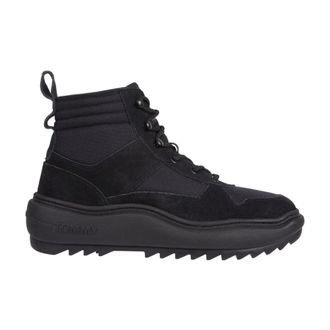 Tommy Jeans Schwarze Ankle Boots aus Mischmaterial - - Shoes - Herren - Schwarzk - 41 EU