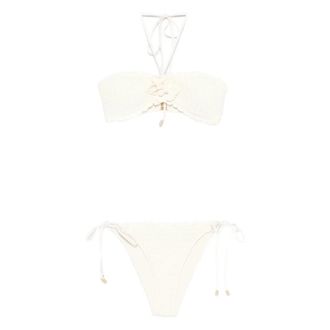 Zimmermann Femme, Maillots de bain, Blanc, Taille: 38 FR Awaken Crochet Flower Bikini