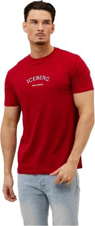 Iceberg Homme, Tops, Rouge, Taille: 2XL T-Shirt de Baseball