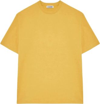Jil Sander Rundhals-T-Shirt - - Tops - Herren - Gelb - M