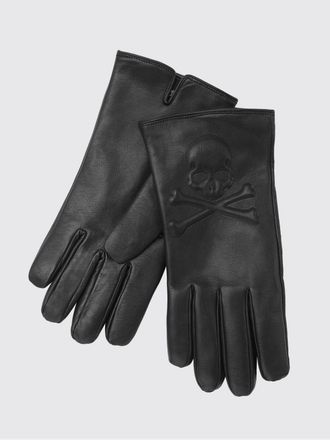 Philipp Plein Gants en cuir nappa avec application Skull m&eacute;tallique