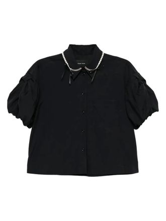 Simone Rocha chemise en coton - Noir