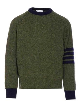 Thom Browne Pull Col Rond - Vert