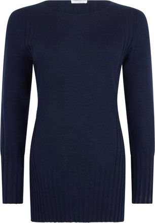 Malo Femme, Pulls, Bleu, Taille: 40 FR Pull en cachemire