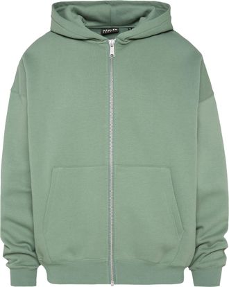 Harlem Soul Herren/Damen Zipper Hoodie Oversize BRU-NO | Kapuzenjacke mit Rei&szlig;verschluss Unisex Jade Green XL