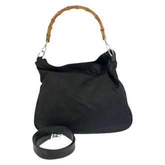 Gucci Sac 2-en-1 en nylon bambou Pre-owned - Femme - Pre-owned - Noir - Taille: ONE Size