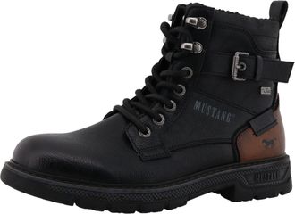 Mustang Jeans Herren Stiefelette warm mit Zierschnalle 15M0161005, Gr&ouml;&szlig;e:42 EU, Farbe:Schwarz
