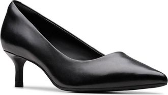 Clarks Unisex Zarey Court Shoe, Black Leather, 36 EU