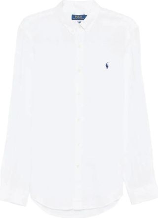 Polo Ralph Lauren Homme, Chemises, Blanc, Taille: M Long Sleeves Sport Shirt
