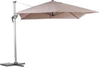 Hesperide Parasol Déporté Rectangulaire Équador Taupe 5 x 3 m Anti-rouille Inclinable Rotation 360° Protection Soleil pour Jardin, Terrasse