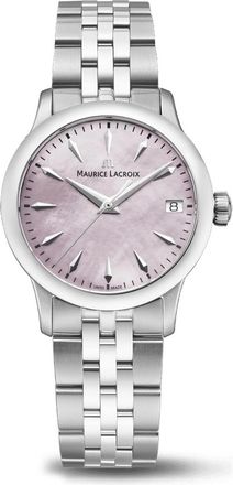 Maurice Lacroix 1975 Quartz 33mm, Quarzwerk, Rosa, Edelstahlband Damenuhr 751006-SS002-560-1
