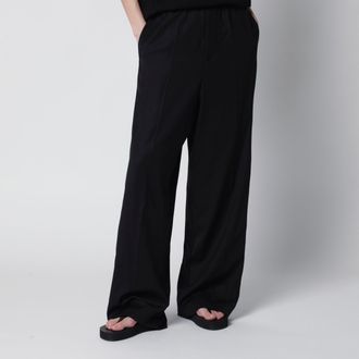 Balenciaga Palazzo trousers with elastic waist in black wool
