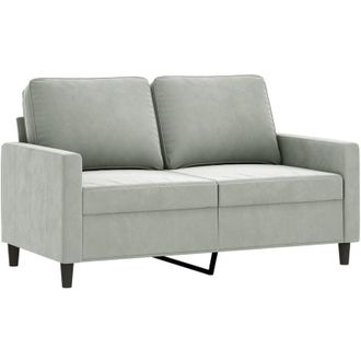 vidaXL Zweisitzer Sofas Grau 120 cm Samt