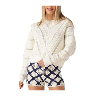 Suncoo Damen, Strickwaren, Wei&szlig;, MGr&ouml;&szlig;e