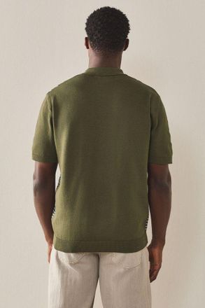 Next Polokragenpullover Regular Fit Kurzarm-Poloshirt aus Strick (1-tlg)