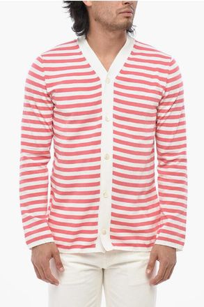 Comme Des Gar&ccedil;ons HOMME PLUS Stretch Fabric Cardigan with Awning Pattern size L