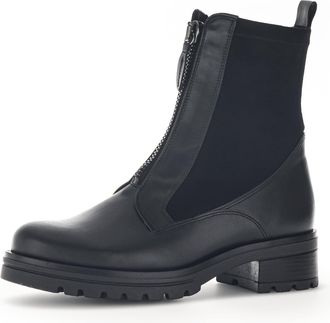 Gabor Damen Biker Boots, Frauen Stiefeletten,Wechselfu&szlig;bett,Moderate Mehrweite (G),uebergangsstiefel,flach,schwarz (Micro),38.5 EU / 5.5 UK