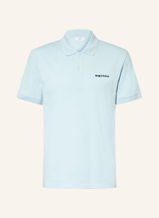 Alexander McQueen Mcqueen Piqu&eacute;-Poloshirt blau