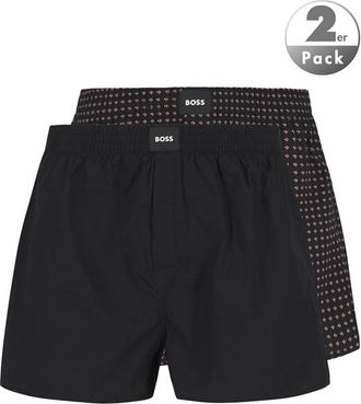 HUGO BOSS Herren Boxershorts schwarz Baumwolle gemustert