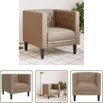 vidaXL Kunstleder Sessel - Chesterfield-Sessel Cappuccino Kunstleder