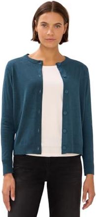 Cecil 2515342 Cardigan avec boutonnière, Dull Teal Blue Melange, XL Femme