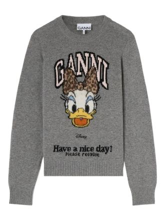 Ganni x Disney sweat &agrave; imprim&eacute; graphique - Gris