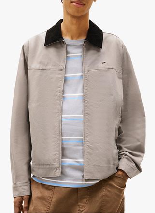 Tommy Hilfiger Veste droite &agrave; col contrast&eacute; en coton organique