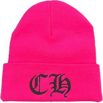 Chrome Hearts Beanie mit Logo-Stickerei - Rosa
