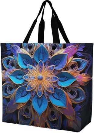 Generic Mandala Rectangulaire Sac Fourre-Tout D&eacute;contract&eacute; Sacs Imperm&eacute;able Sac Courses Pour Travail Shopping Plage