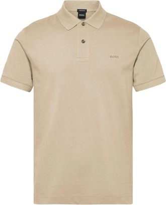 HUGO BOSS Homme, Tops, Beige, Taille: M Polo en coton avec logo