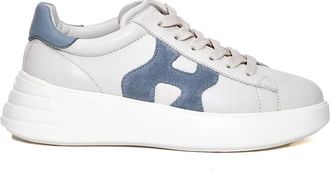 Hogan Low-Top Sneaker - Rebel Leather White H Light Blue Sneakers - Gr. 35 (EU) - in Weiß - für Damen