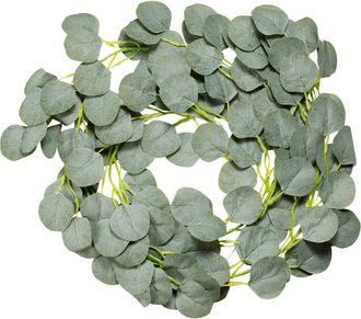 IDIMEX Girlande EUKALYPTUS mit künstlichen Blättern und Metalldraht, Dekogirlande mit Eukalyptusblättern aus Kunststoff leicht anzubringen Metalldraht