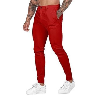 Generic Pantalon de loisirs pour homme - Coupe ajust&eacute;e - Pantalon de jogging - S&eacute;chage - Coupe droite - &Eacute;l&eacute;gant - Pantalon de costume l&eacute;ger - Pantalon fusel&eacute; 