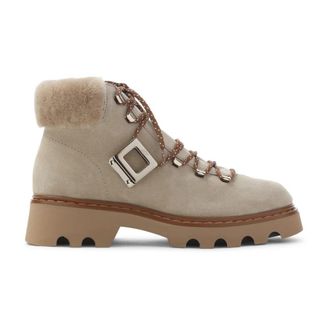 Roger Vivier Wildleder Stiefeletten Nude & Neutrals - - Shoes - Damen - Beige - 41 EU