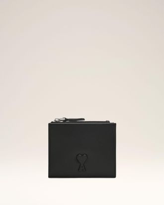 Ami Portefeuille Voulez-Vous Noir Pli&eacute; en Cuir De Vachette Noir - TU - Unisex