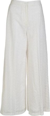 Forte_Forte Femme, Pantalons, Blanc, Taille: 40 FR Pant Flared Ricamo