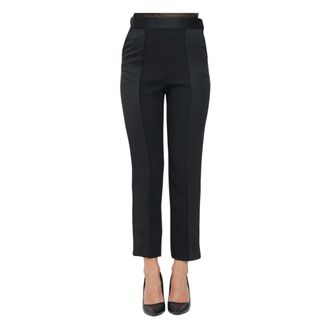 Simona Corsellini Viskose Hose - - Trousers - Damen - Schwarzk - S