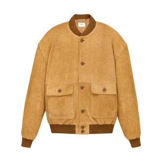 Saint Laurent Blouson Suede Souple - - Jackets - Herren - Braun - 2XL