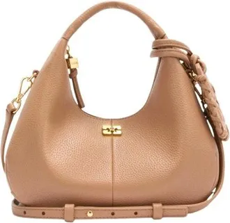 Ganni Femme, Sacs, Brun, Taille: ONE Size Hobo Mini Grained