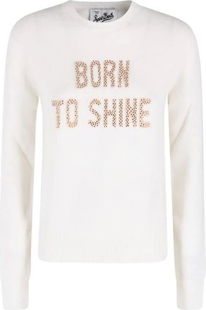 MC2 Saint Barth pull à ornements strassés - Blanc